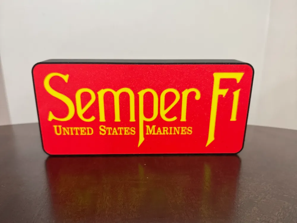 Semper Fi USMC Lightbox by FlyingPenguin08 MakerWorld: Download Free 3D ...