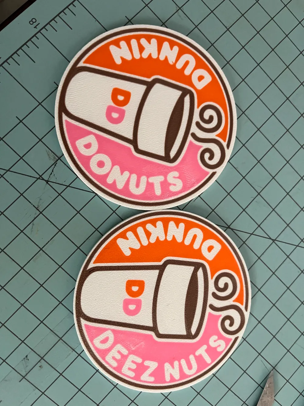 Dunkin Donuts / Deeznuts Coaster and holder by PWmodder1027MakerWorld ...