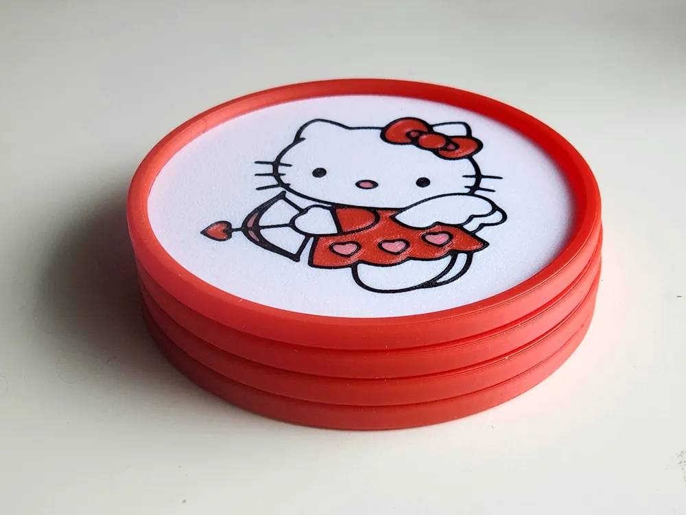 Hello Kitty Coaster Set - SFModular Type A by Snicklefritz - MakerWorld
