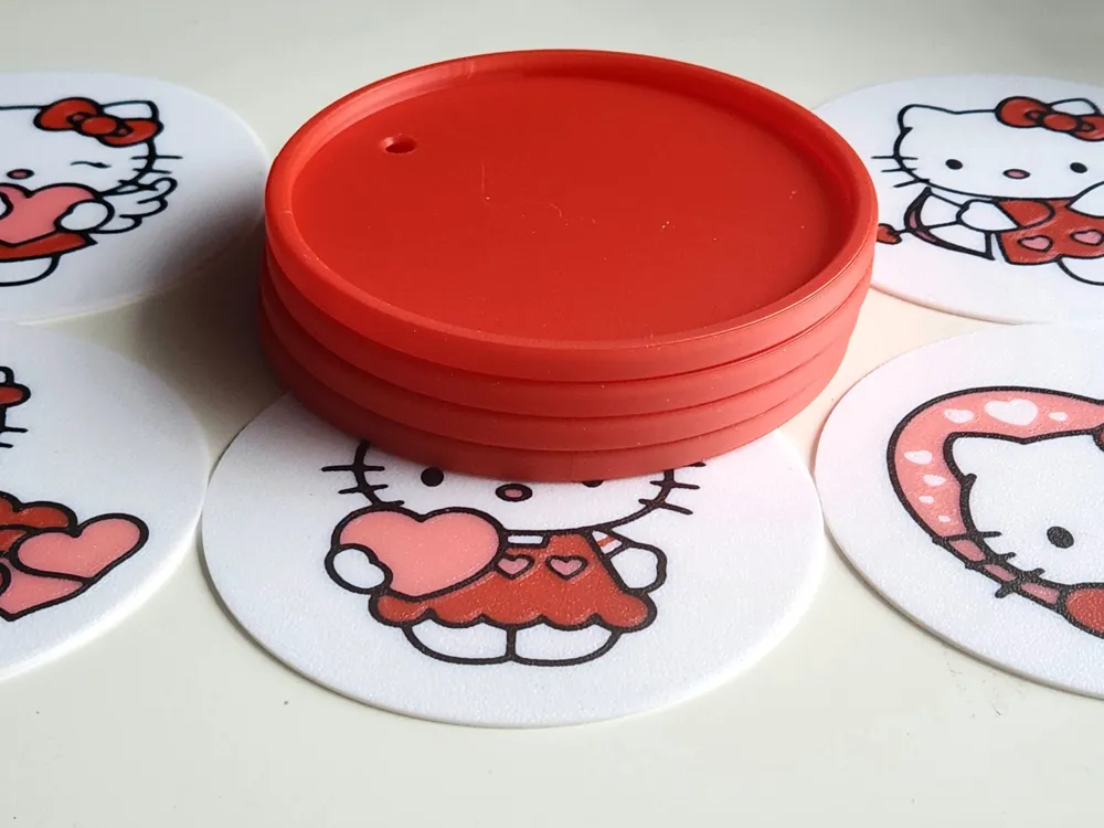 Hello Kitty Coaster Set - SFModular Type A by Snicklefritz - MakerWorld