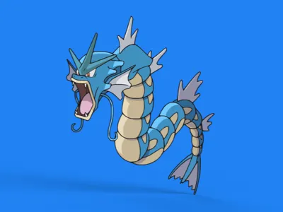 gyarados 3d print model download - MakerWorld