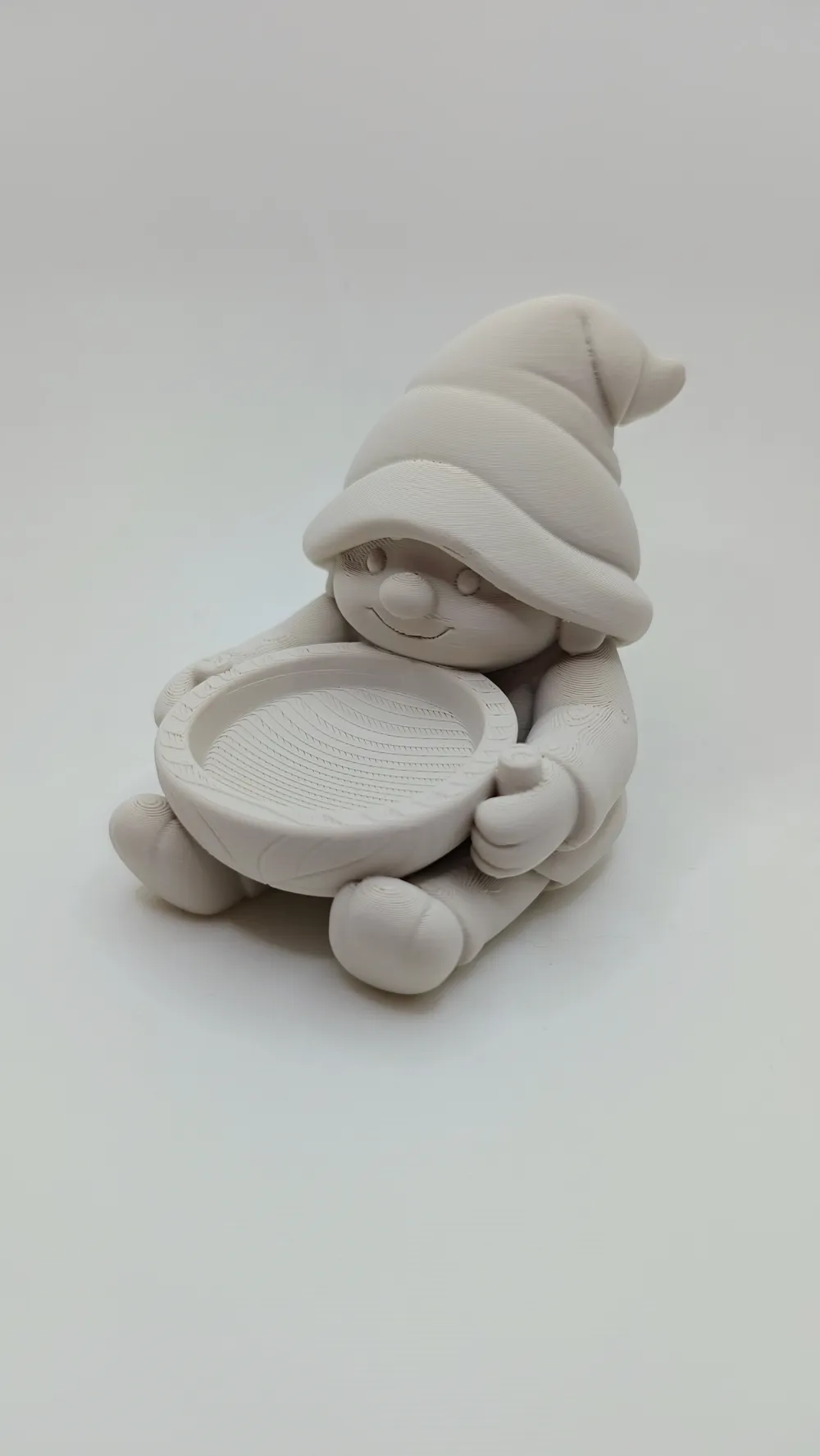 Forest Light Gnome with Tealight Bowl - Free 3D Print Model - MakerWorld