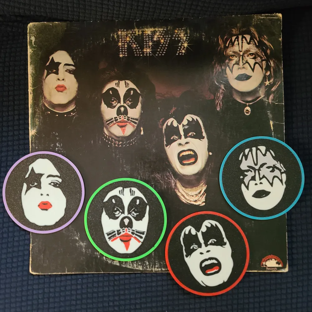 KISS Drink Coaster Set by Imagine-Reality MakerWorld: Download Free 3D Models