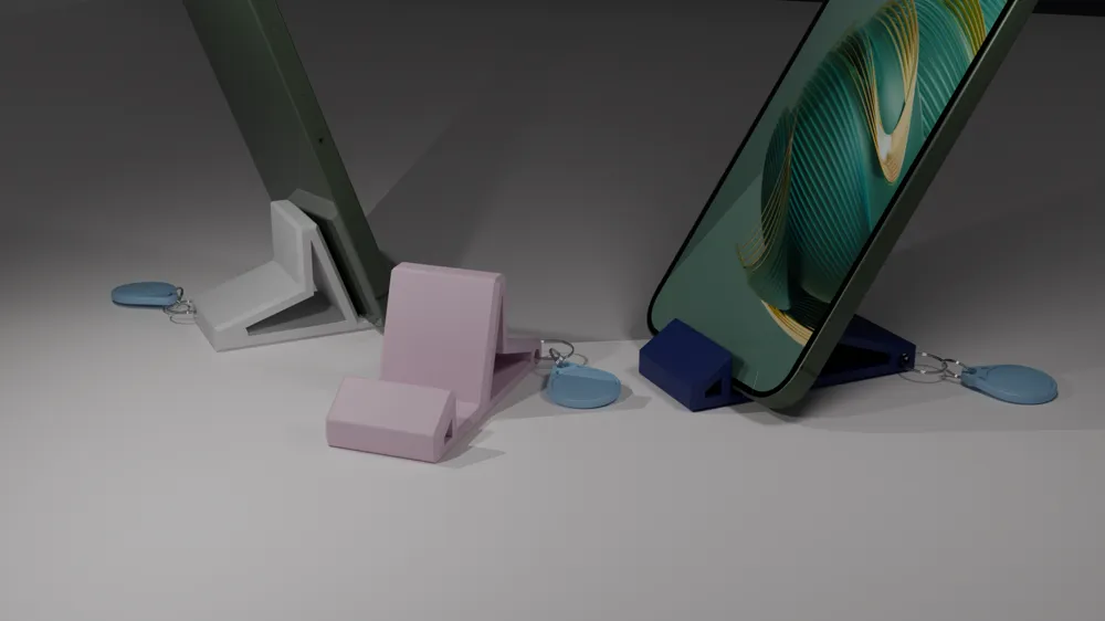 Keychain - Phone Stand (Portable) by SlicK MakerWorld: Download Free 3D ...
