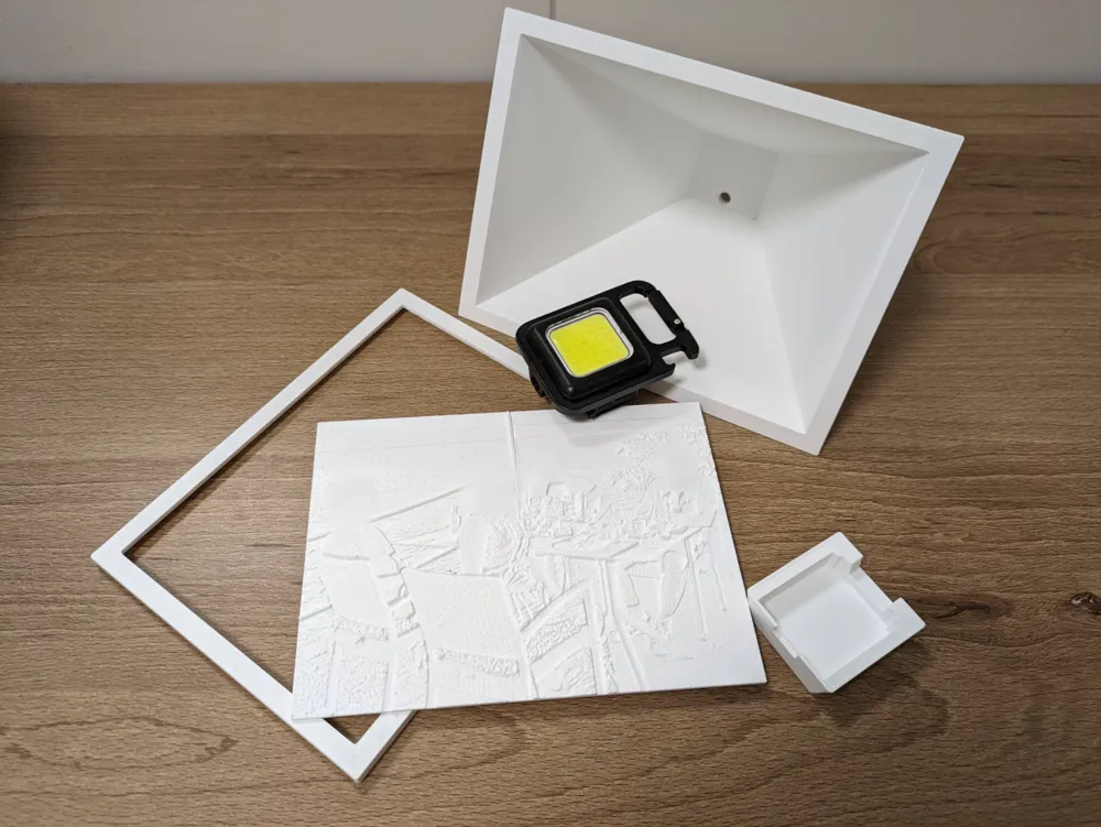 Lithophane Light Box with cheap COB light by bbbenji MakerWorld ...