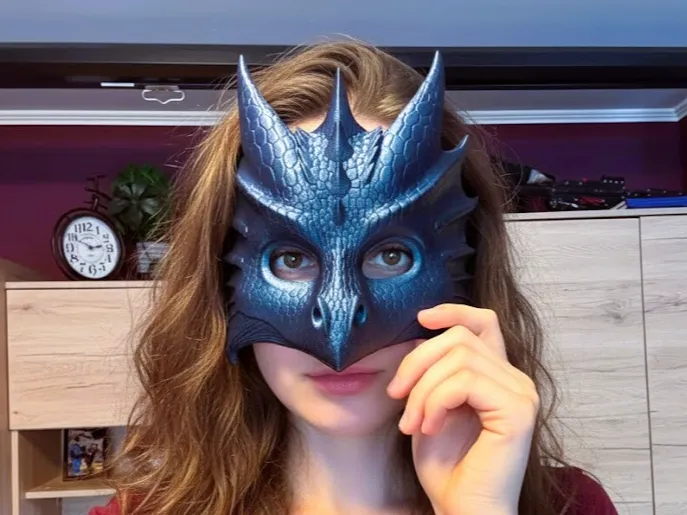 Small dragon-mask - Free 3D Print Model - MakerWorld