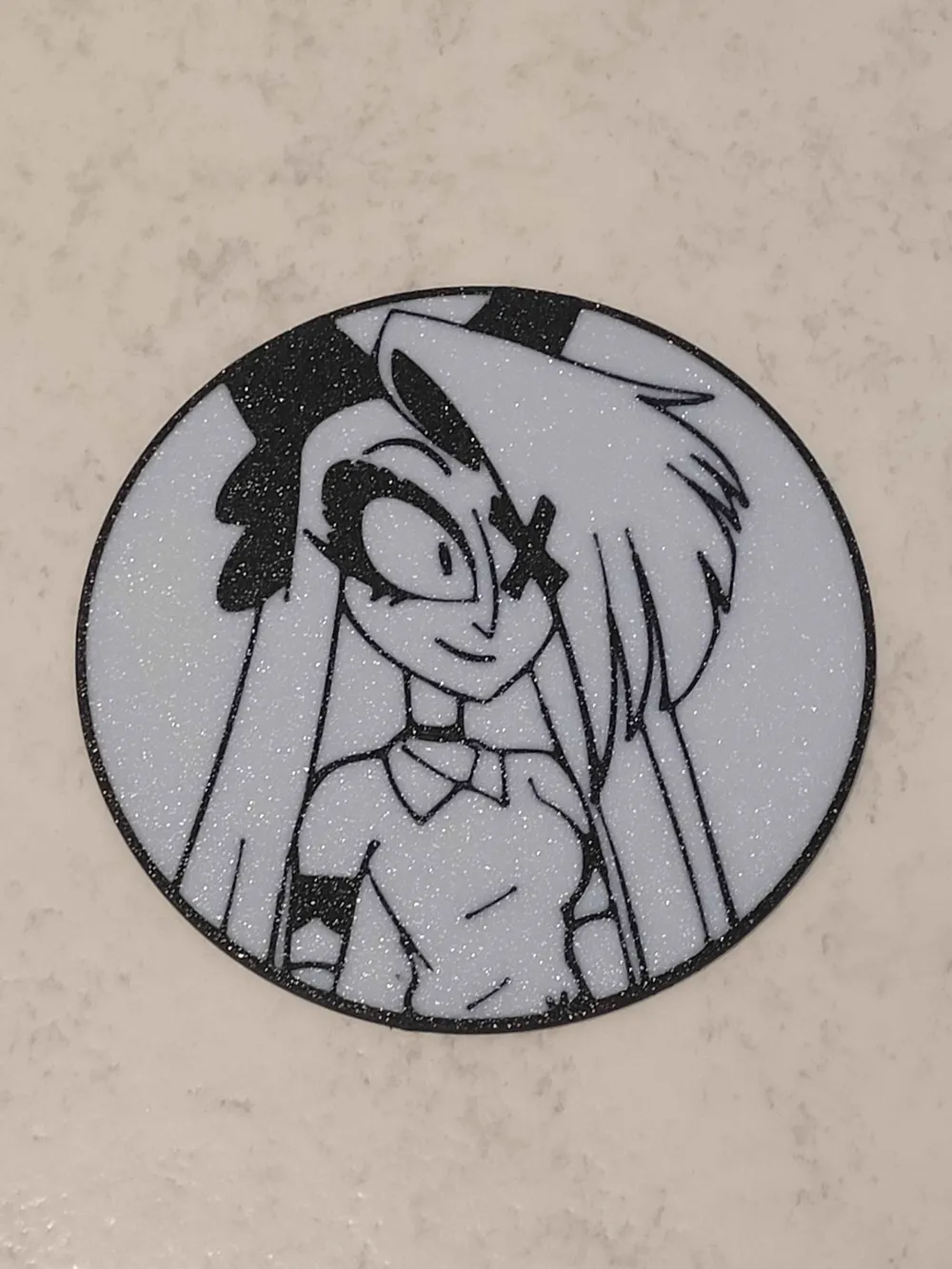 Vaggie coaster (Hazbin Hotel) by Atii757 - MakerWorld