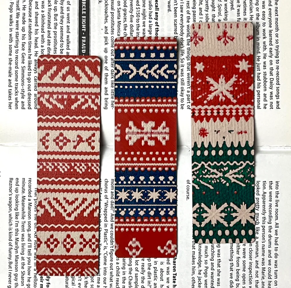 Ugly Christmas bookmarks by MAT_3D - MakerWorld