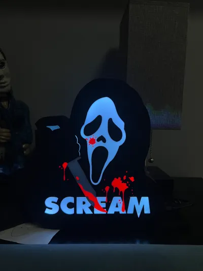 Scream Pumpkin LED Light Box by Wizard7741 - MakerWorld