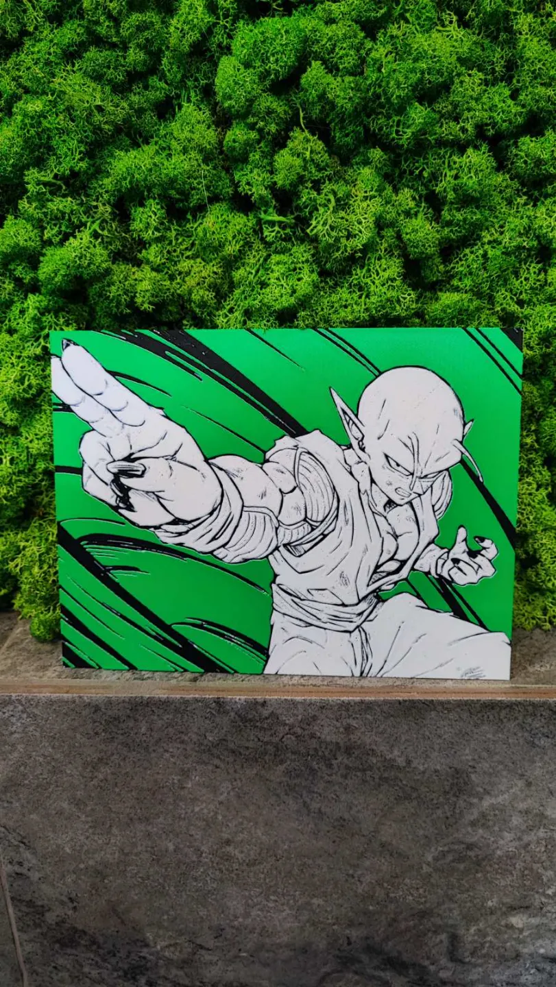 Piccolo (customise Background) - Free 3D Print Model - MakerWorld