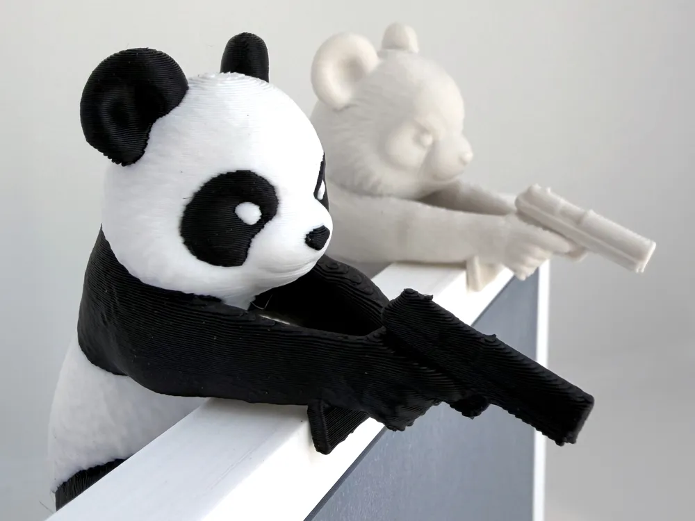 Panda Gangster Compagnon de Moniteur - Modèle d'Impression 3D Gratuit ...