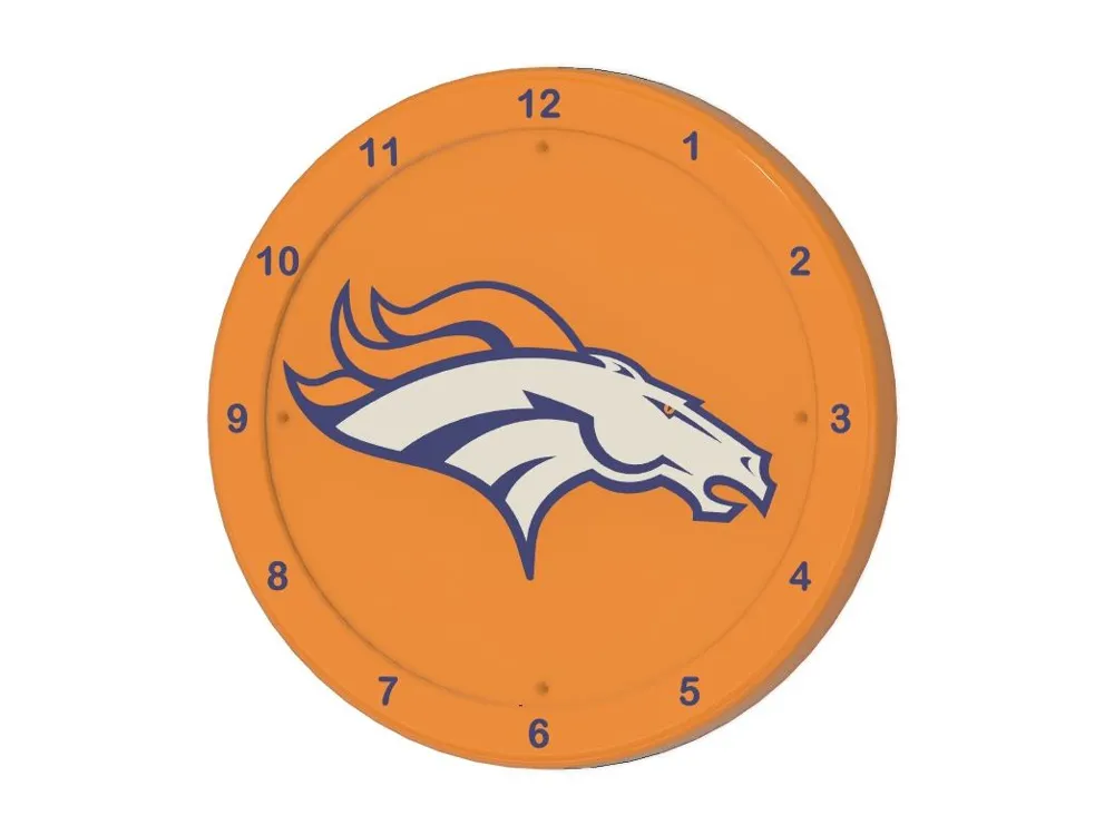 Denver Broncos Clock Face by MadMax3D MakerWorld: Download Free 3D Models