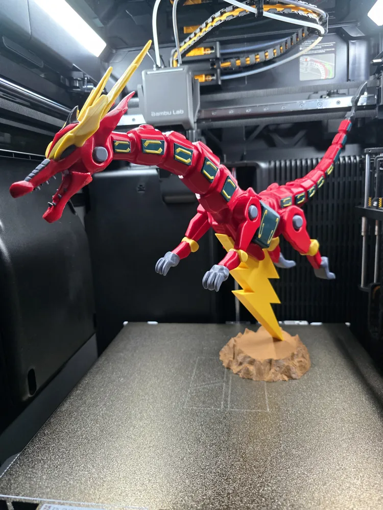 Power Rangers Red Dragon Thunderzord - Free 3D Print Model - MakerWorld