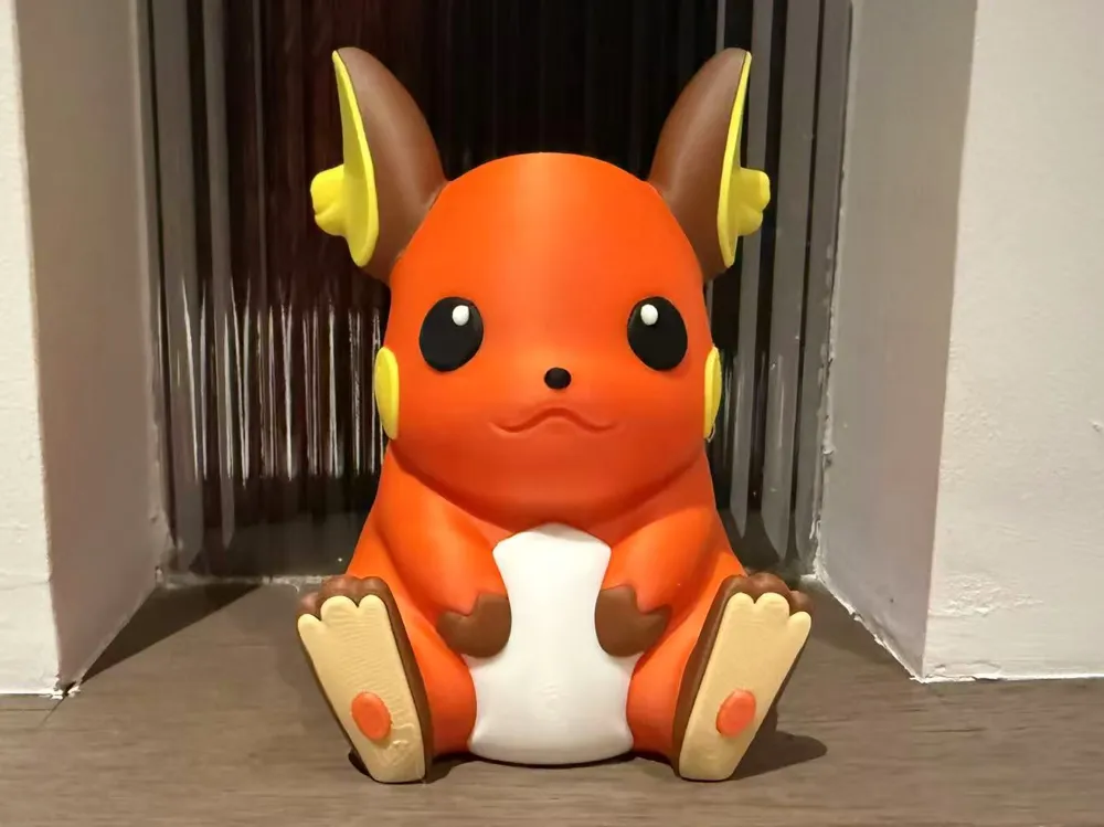 Raichu Multi-color Separate Part Print (no AMS needed) - Free 3D Print ...