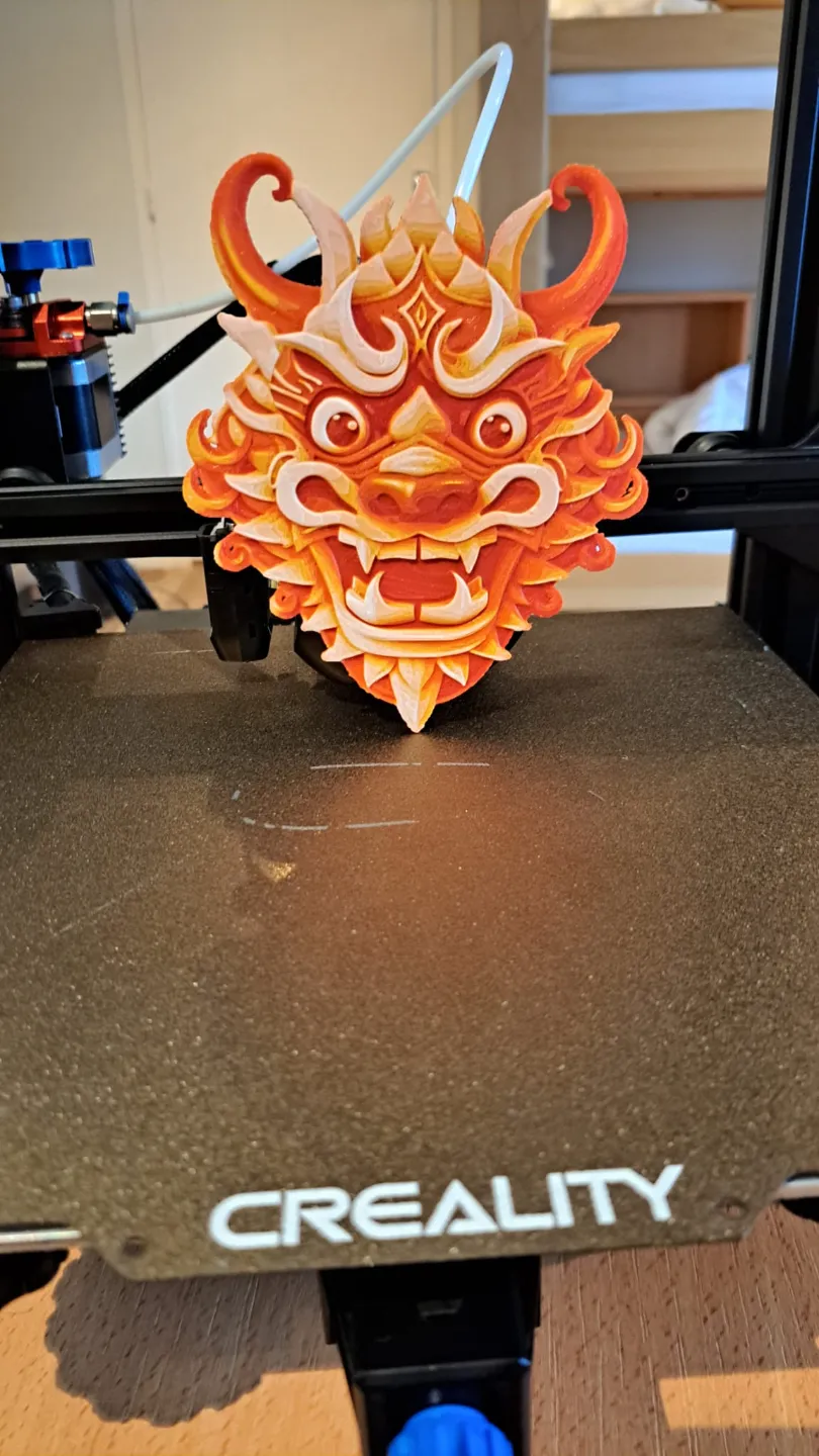 hue forge dragon face by martijn MakerWorld: Download Free 3D Models