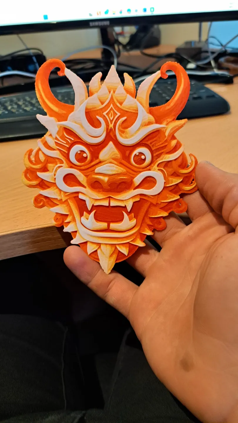 hue forge dragon face by martijn MakerWorld: Download Free 3D Models