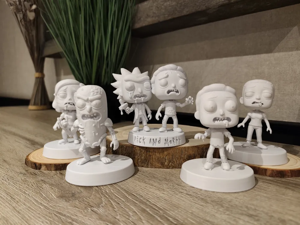 Rick And Morty - Undead Chibi Set - Free 3D Print Model - MakerWorld