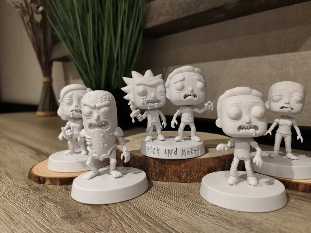 Rick And Morty - Undead Chibi Set - Free 3D Print Model - MakerWorld