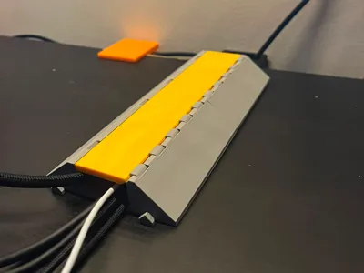 Modular Cable Management Speed Bump Print in Place - Free 3D Print ...
