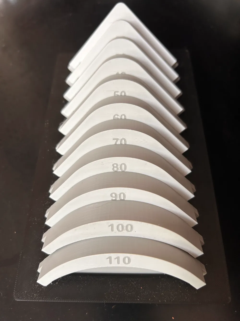 V2 Radius Guide 10-110mm + Gridfinity Holders by ncip - MakerWorld