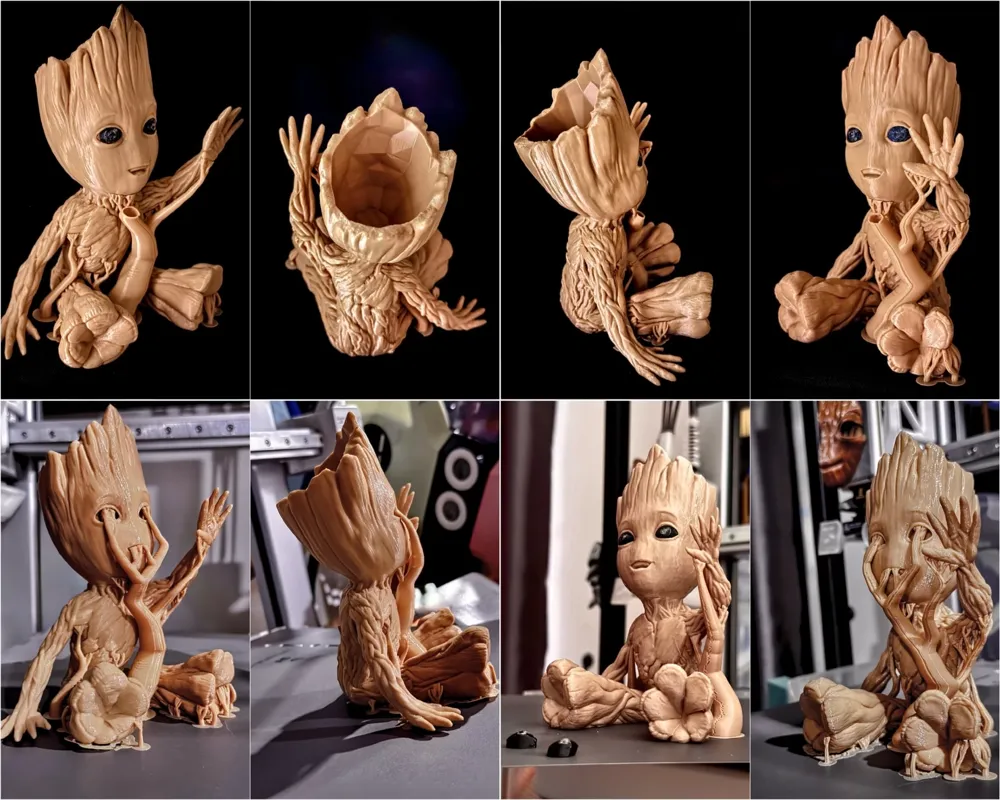 Waving Baby Groot Planter|Separate Eyes|Fixed Hand - Free 3D Print ...