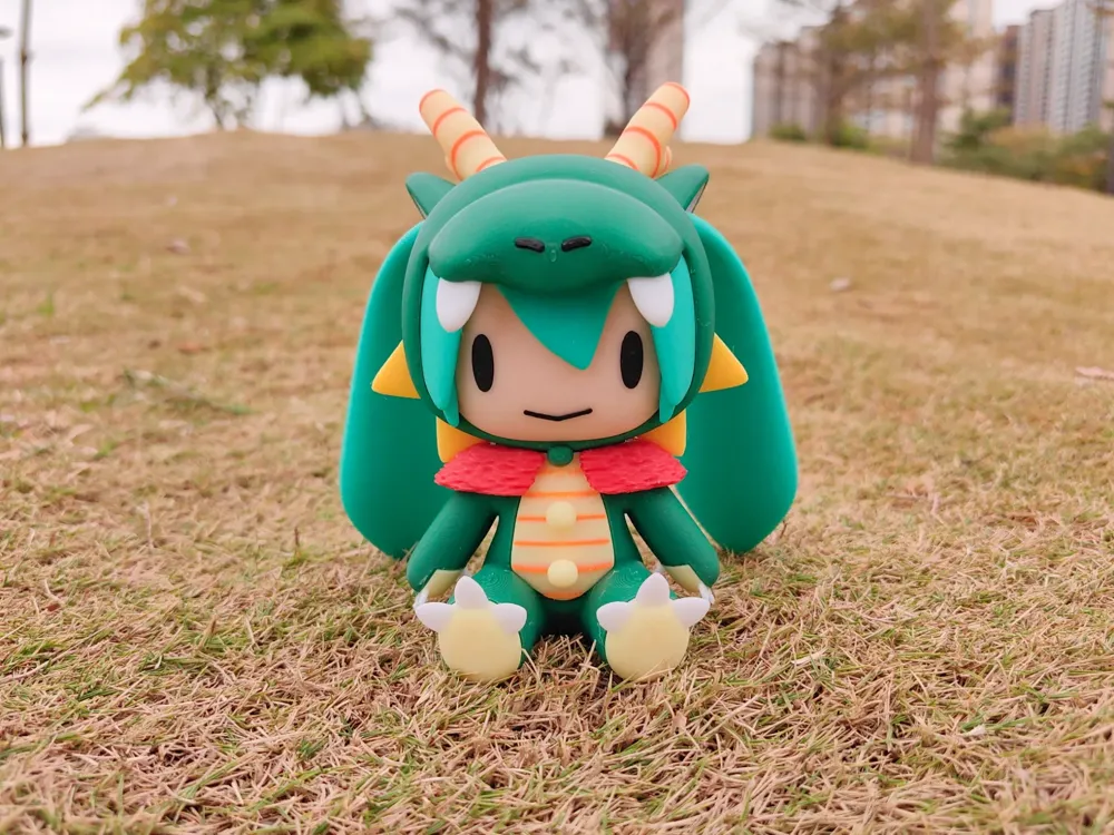 Hatsune Miku fufu Year of the Dragon Zodiac Series - Free 3D Print ...