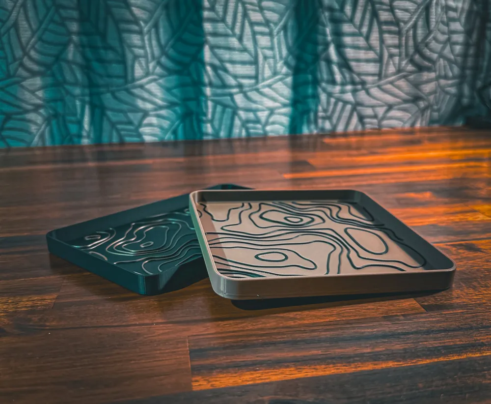 The Ridge Tray - EDC Topographic Tray - Free 3D Print Model - MakerWorld