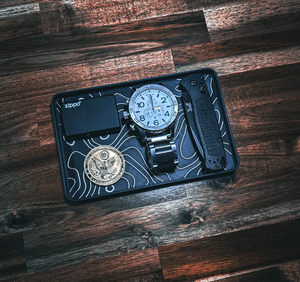 The Ridge Tray - EDC Topographic Tray - Free 3D Print Model - MakerWorld