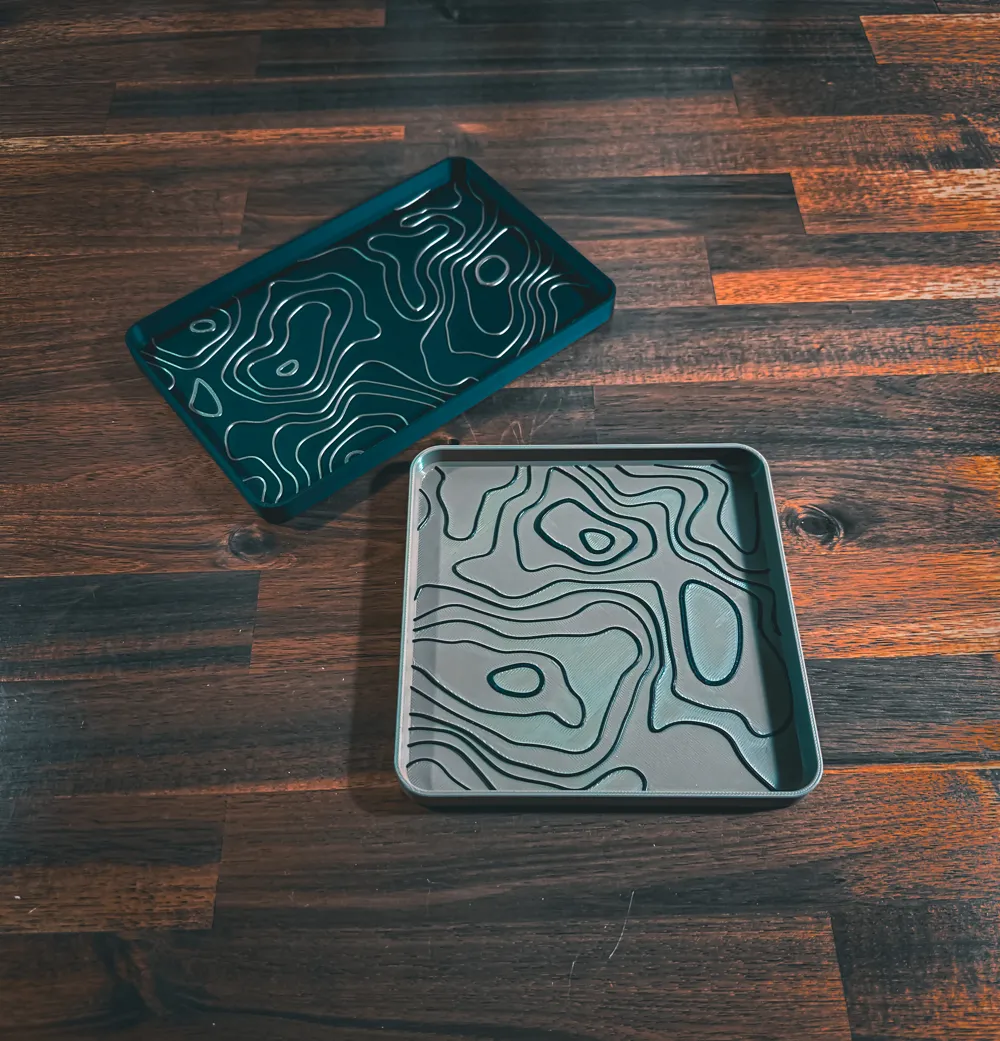 The Ridge Tray - EDC Topographic Tray - Free 3D Print Model - MakerWorld
