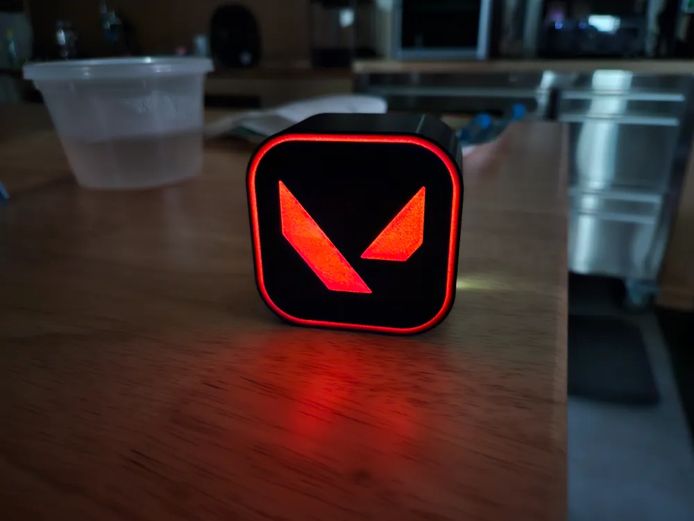 Riot Valorant Tea light Light Box Remixed by wyld-- - MakerWorld