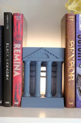 Book Nook Lamp. Roman temple Bookend for Bookshelf by Abstractia Design ...