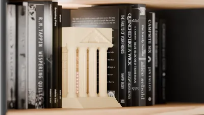 Book Nook Lamp. Roman temple Bookend for Bookshelf by Abstractia Design ...