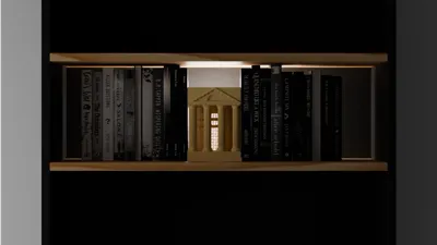 Book Nook Lamp. Roman temple Bookend for Bookshelf by Abstractia Design ...