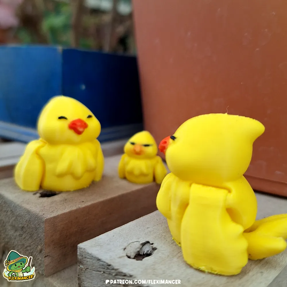 Chicken Flexi print-in-place + Keychain Multicolor - Free 3D Print ...