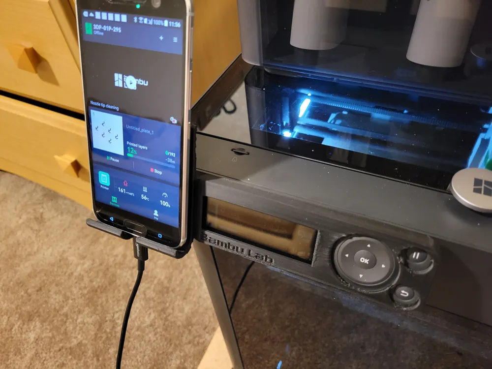 P1P/P1S Phone Holder Screen Bezel Upgrade - Free 3D Print Model ...