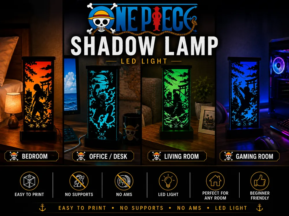 One Piece Shadow Lamp - Free 3D Print Model - MakerWorld