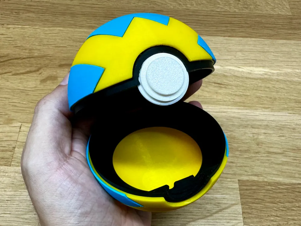 Quick Ball - Pokeball - Pokemon - Fully Functional - Free 3D Print ...