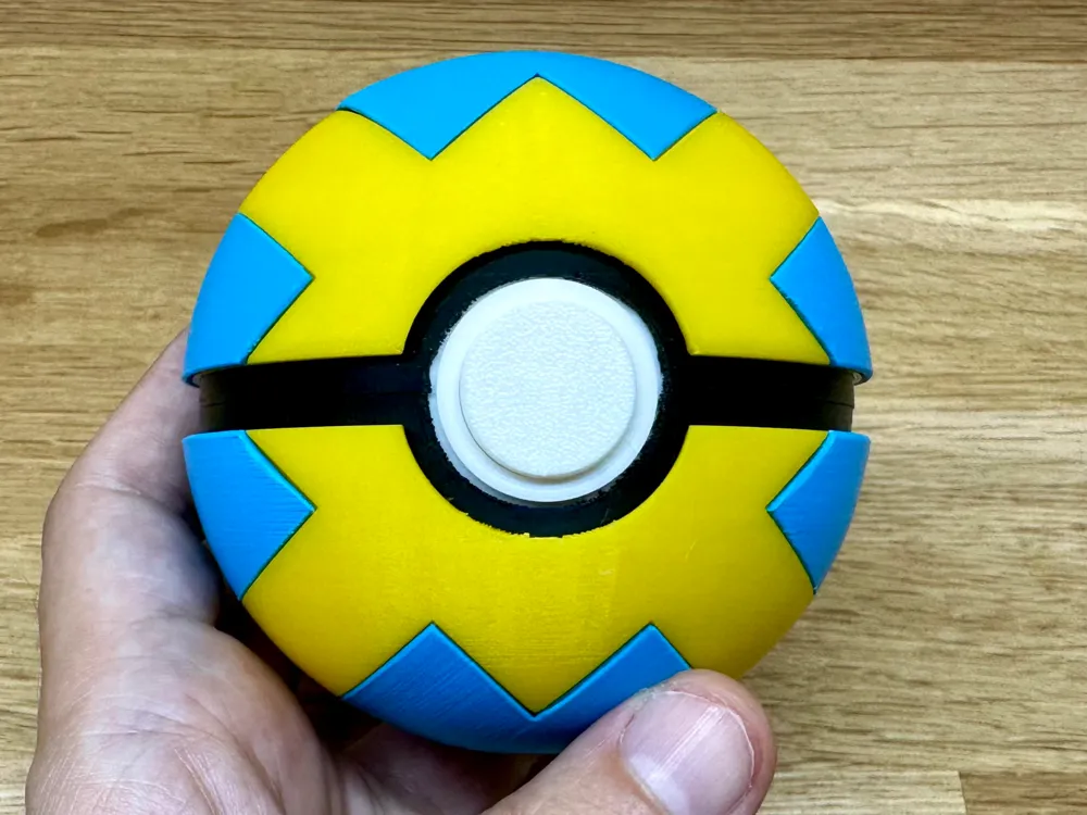 Quick Ball - Pokeball - Pokemon - Fully Functional - Free 3D Print ...