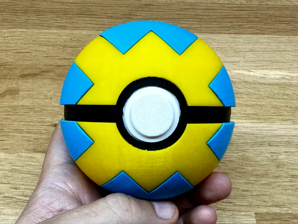 Quick Ball - Pokeball - Pokemon - Fully Functional - Free 3D Print ...