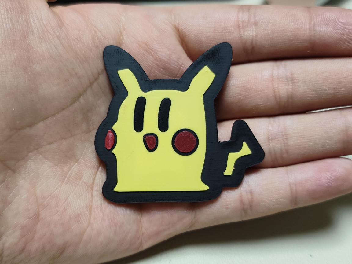 Pokémon Pikachu Simple and Cute Badge by user_550430992 MakerWorld ...