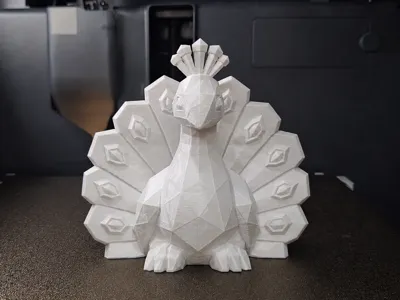 Low Polly Peacock - Free 3D Print Model - MakerWorld