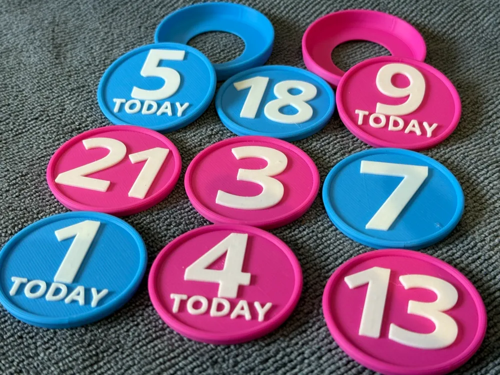 Numbered Birthday Badges by Marto MakerWorld: Download Free 3D Models