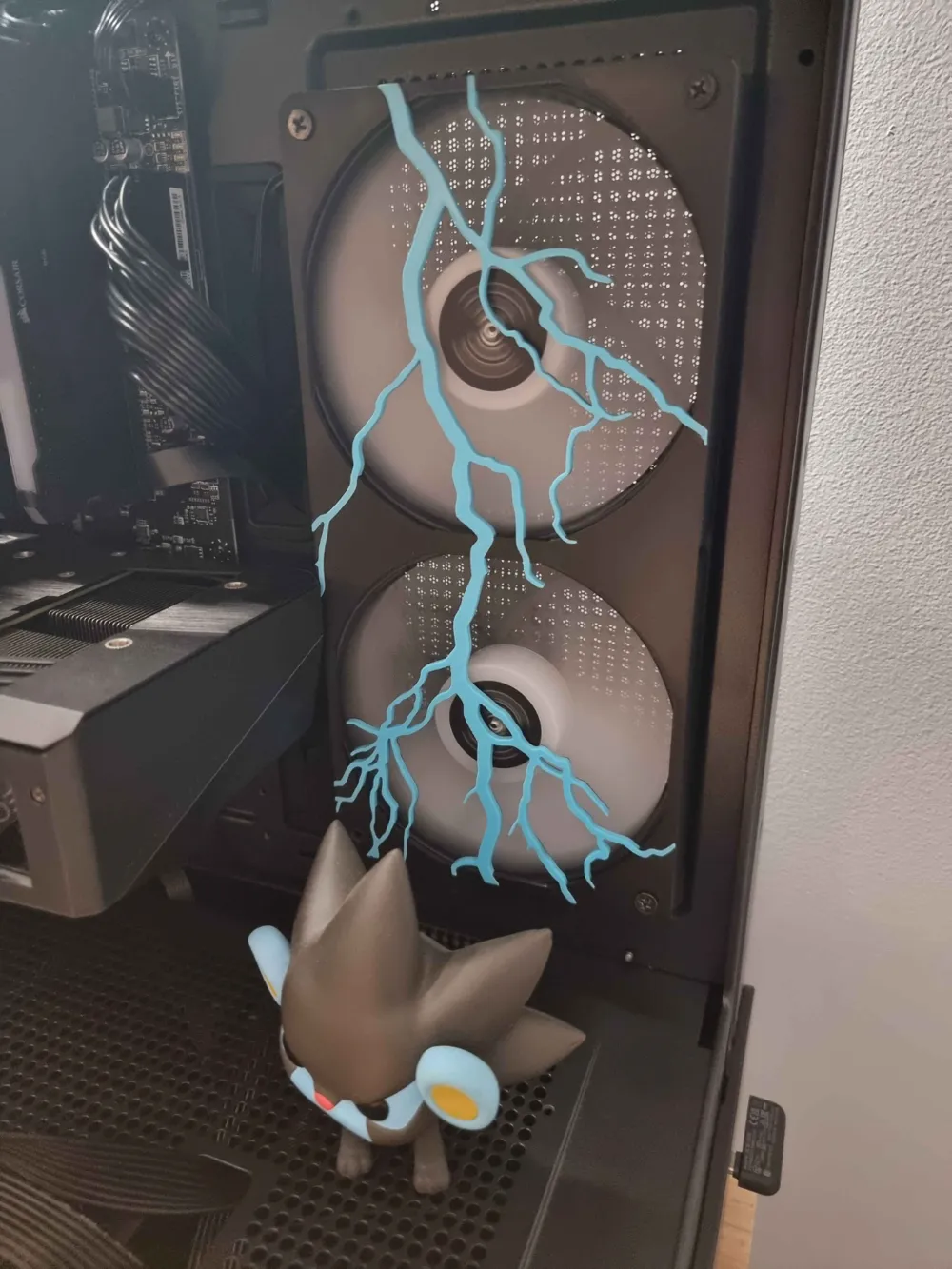 Dual 120mm Lightning Fan Cover by CMont3D MakerWorld: Download Free 3D ...