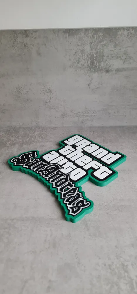 GTA San Andreas Logo / Sign - Free 3D Print Model - MakerWorld