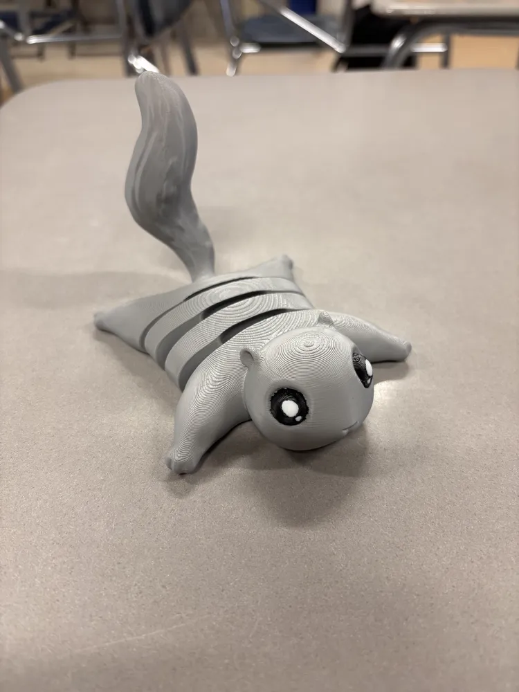 fat flat flexi squirrel (optional in Bambu studio) - Free 3D Print ...