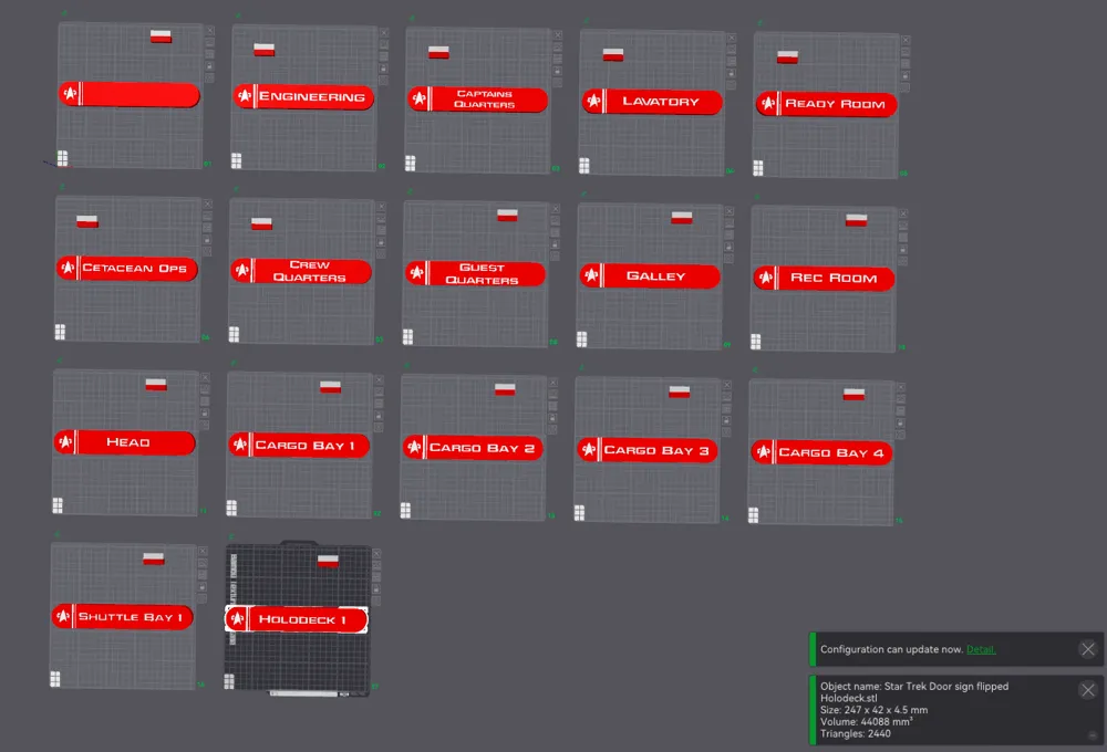 Star Trek Door Signs - Free 3D Print Model - MakerWorld