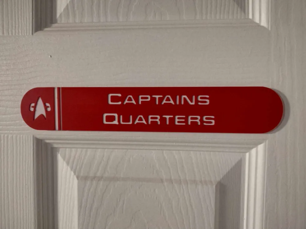 Star Trek Door Signs - Free 3D Print Model - MakerWorld