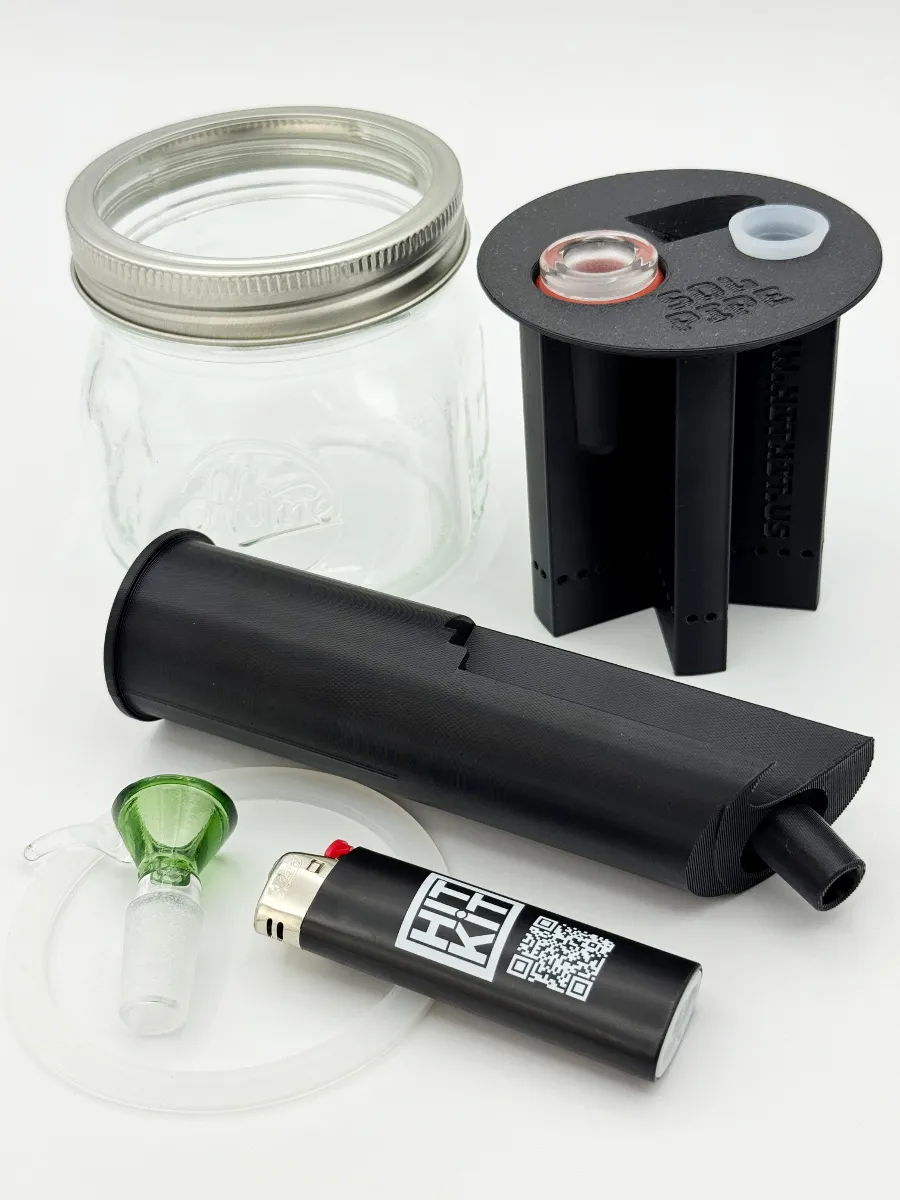 SOL PIPE. Mason jar pipe. Pint version. - Free 3D Print Model - MakerWorld