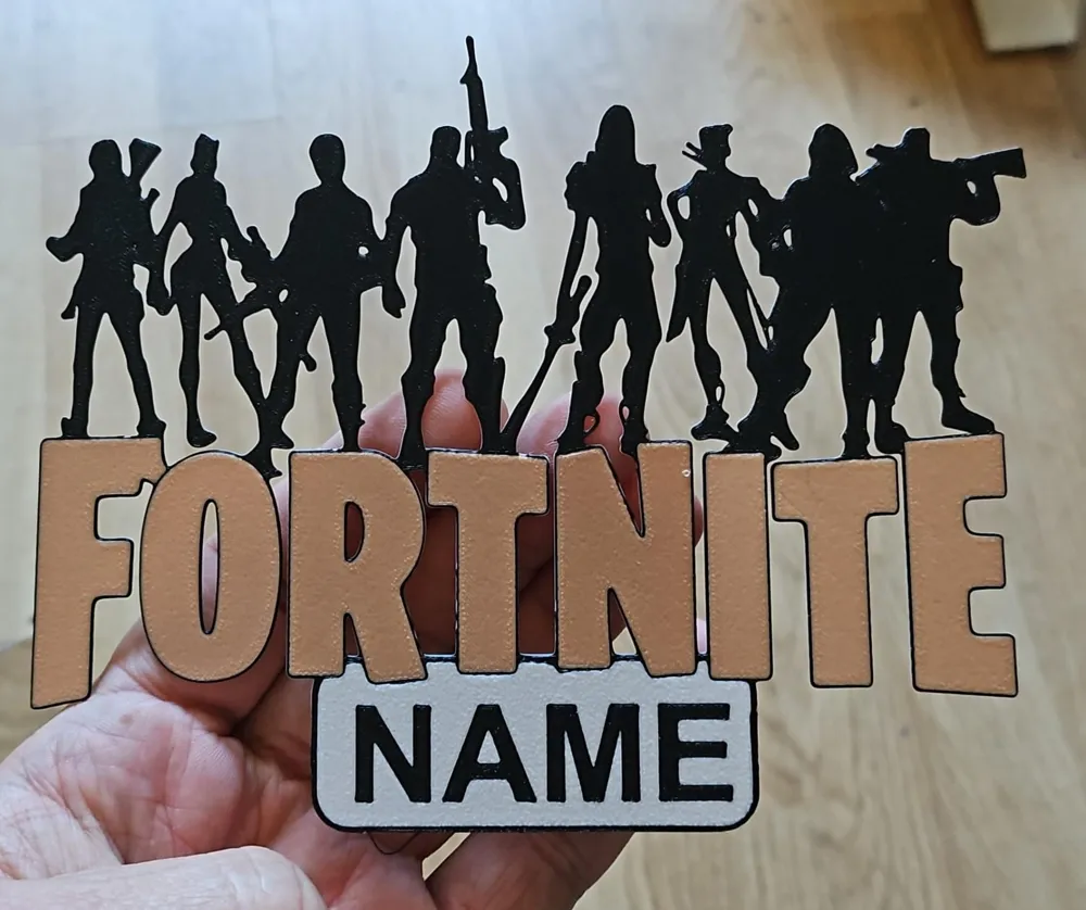 Fortnite 3 - your name - Free 3D Print Model - MakerWorld