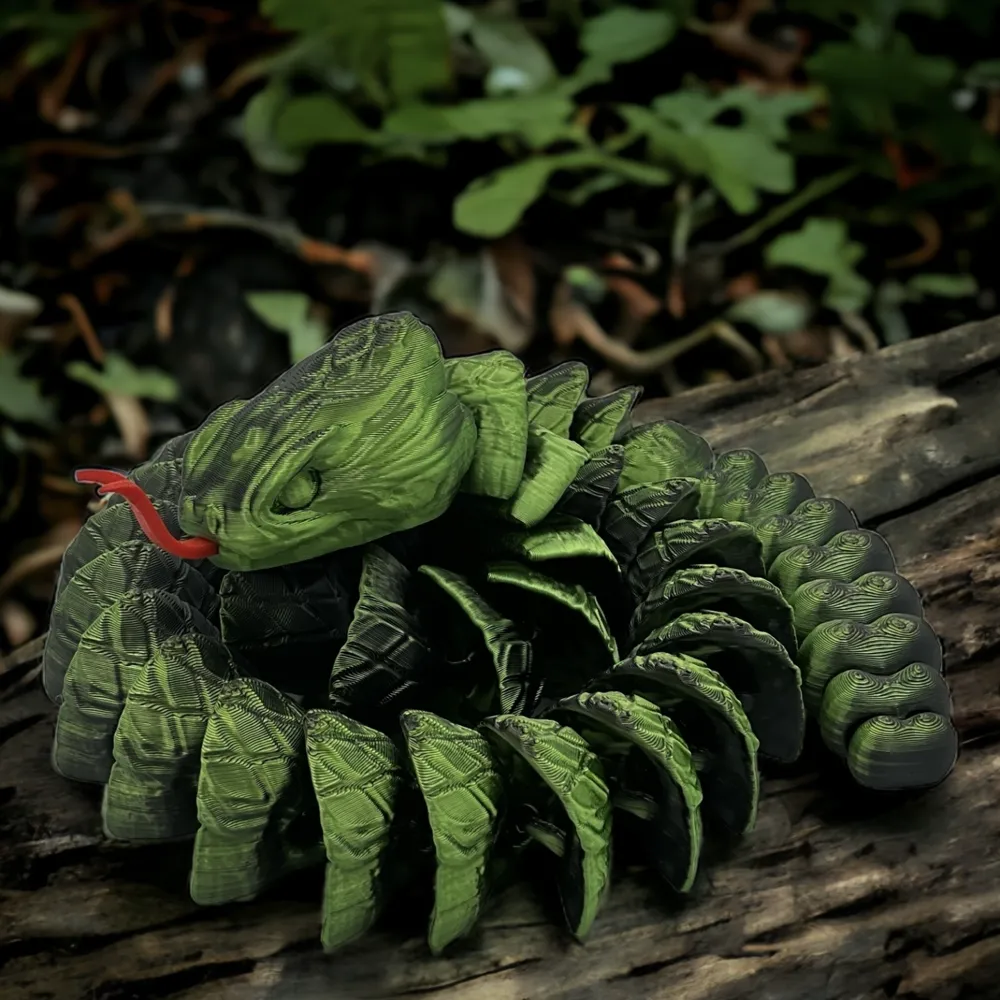 ARTICULATED RATTLE SNAKE!!! PRINT IN PLACE! - Free 3D Print Model ...